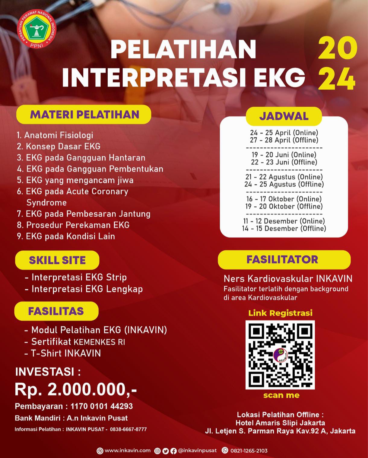 INKAVIN | Ikatan Ners Kardiovaskular Indonesia - Agenda Pelatihan INKAVIN PUSAT 2024